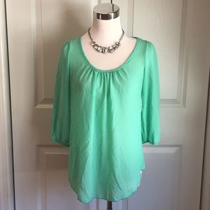 Tops | Tiffany Blue Open Back Blouse | Poshmark